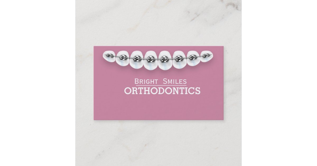 Orthodontist Dentist Standard Business Card | Zazzle
