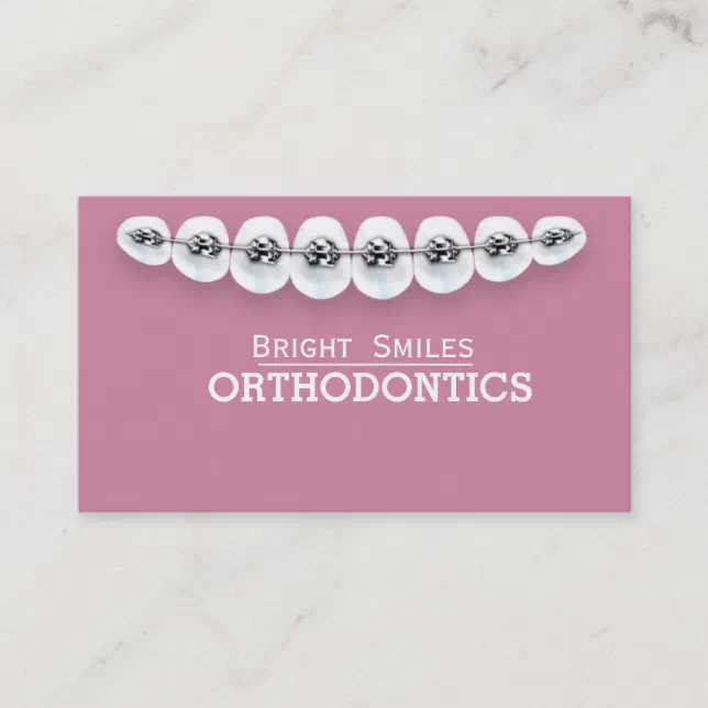 Orthodontist Dentist Standard Business Card | Zazzle