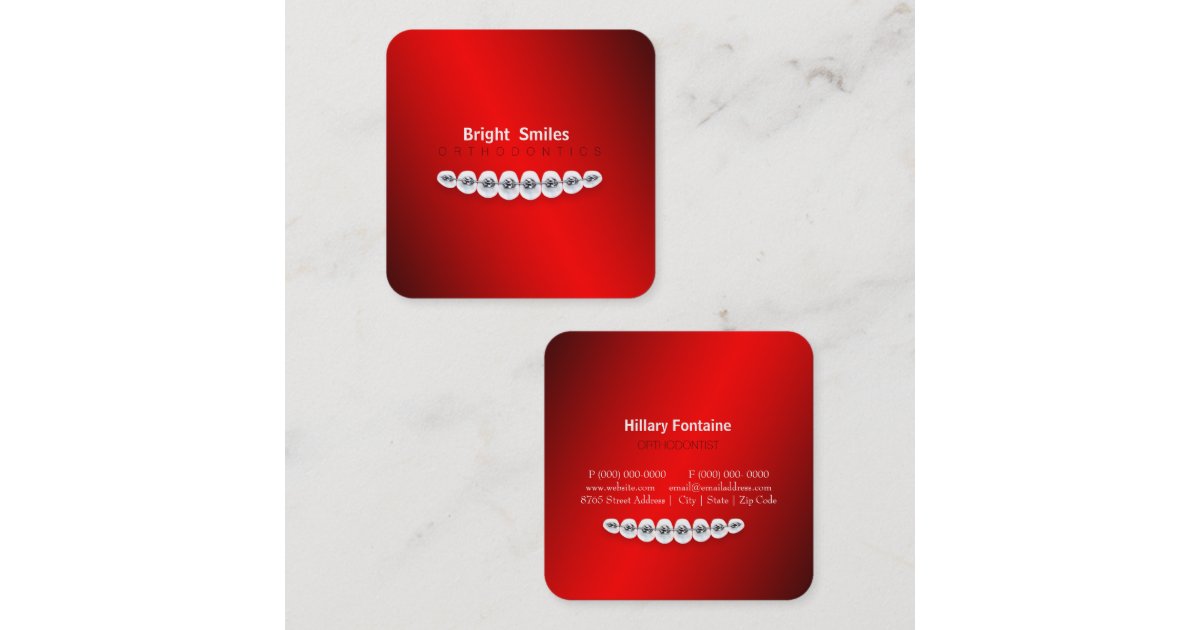 Orthodontist Orthodontic Dentist Business Card | Zazzle