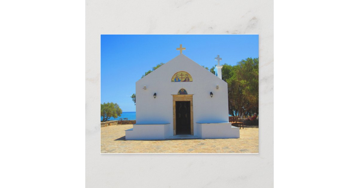 Orthodox Church in Gouves, Crete Postcard | Zazzle