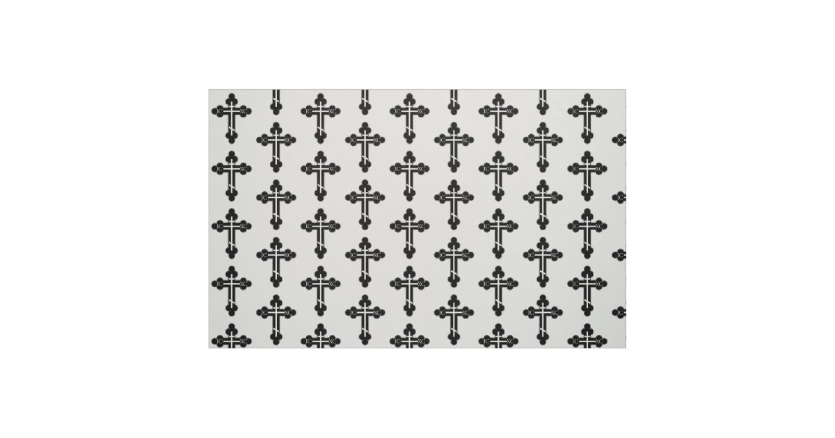 Orthodox cross fabric | Zazzle