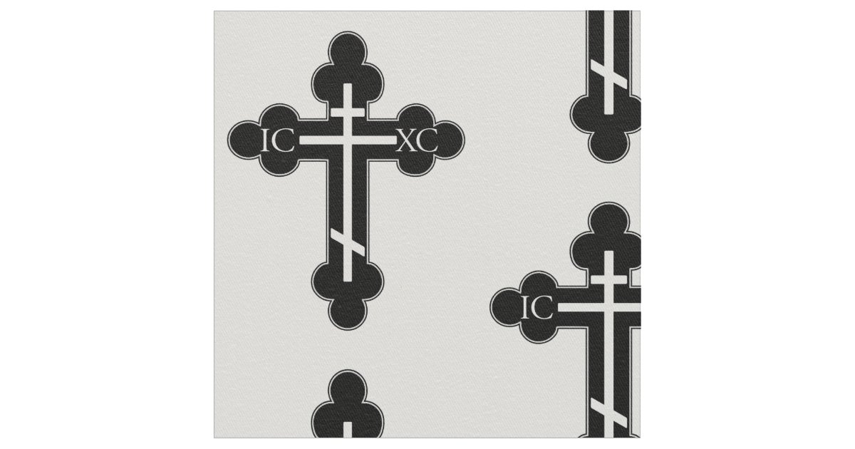 Orthodox cross fabric | Zazzle