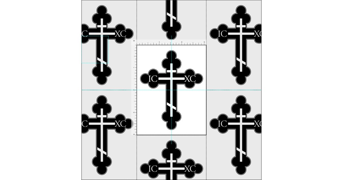 Orthodox cross fabric | Zazzle