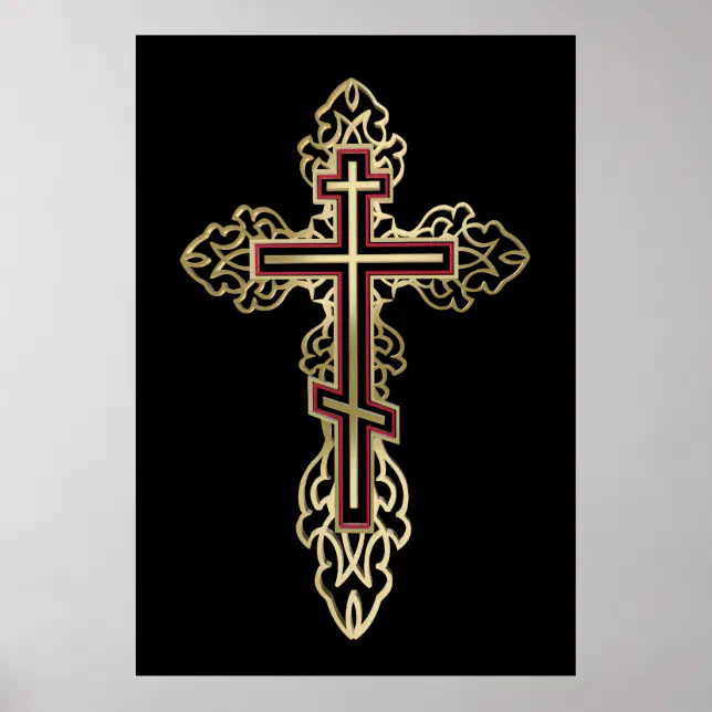 Orthodox cross poster | Zazzle