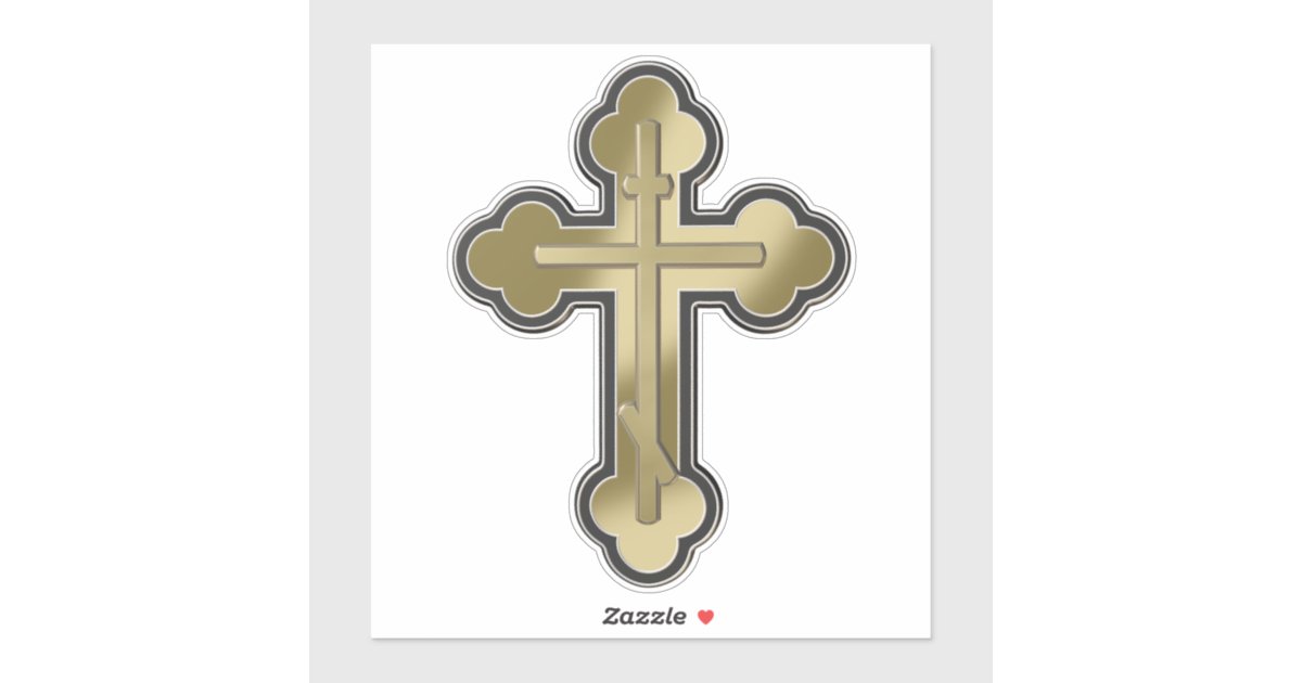 Orthodox cross sticker | Zazzle
