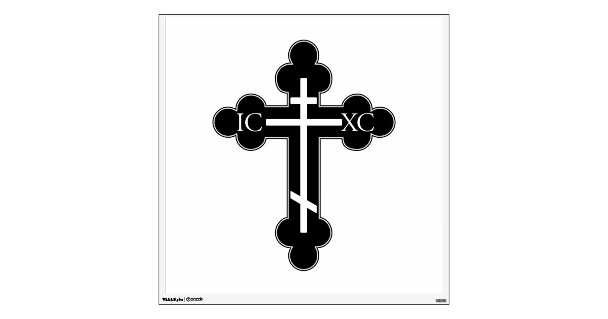 Orthodox cross wall sticker | Zazzle