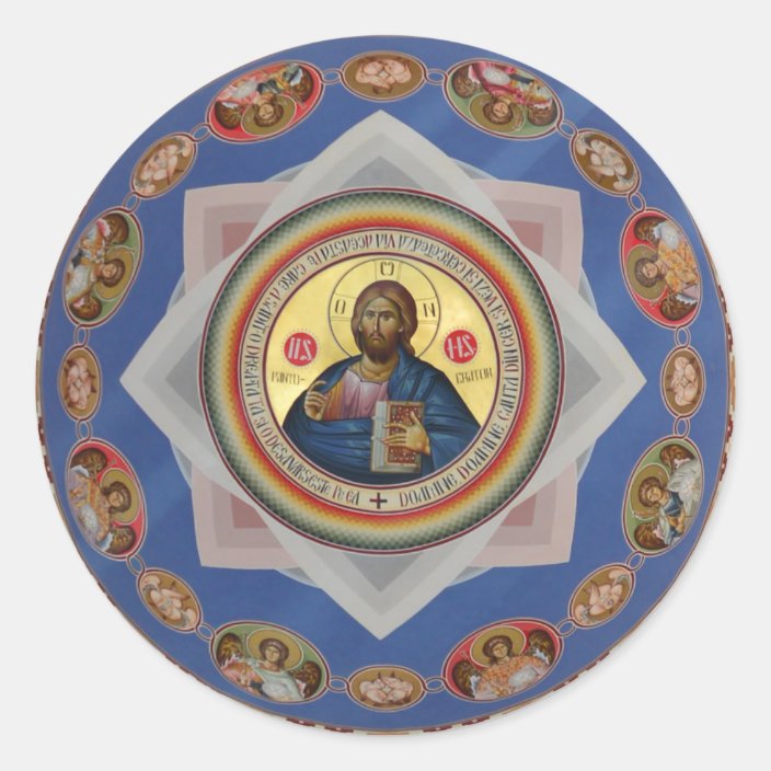 orthodox icon god church religion saint classic round sticker | Zazzle.com