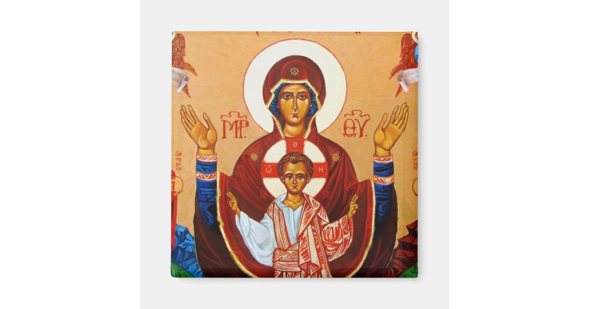 Orthodox Icon Virgin of Orans Magnet | Zazzle