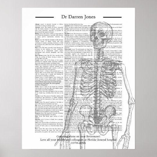 orthopaedic Dr surgeon radiologist Retirement Gift Poster | Zazzle.com
