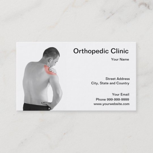 orthopedic clinic business card | Zazzle.com