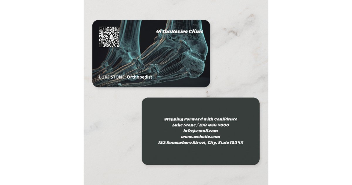 Orthopedic Custom QR Business Card | Zazzle