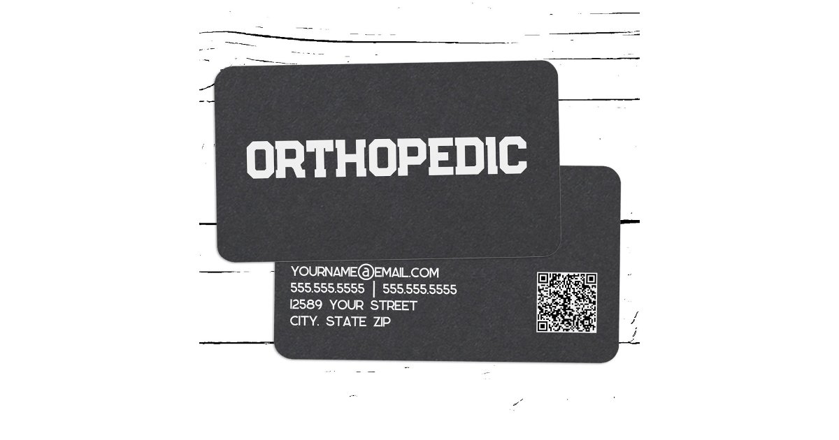 Orthopedic Spine Doctor Custom QR Business Card | Zazzle