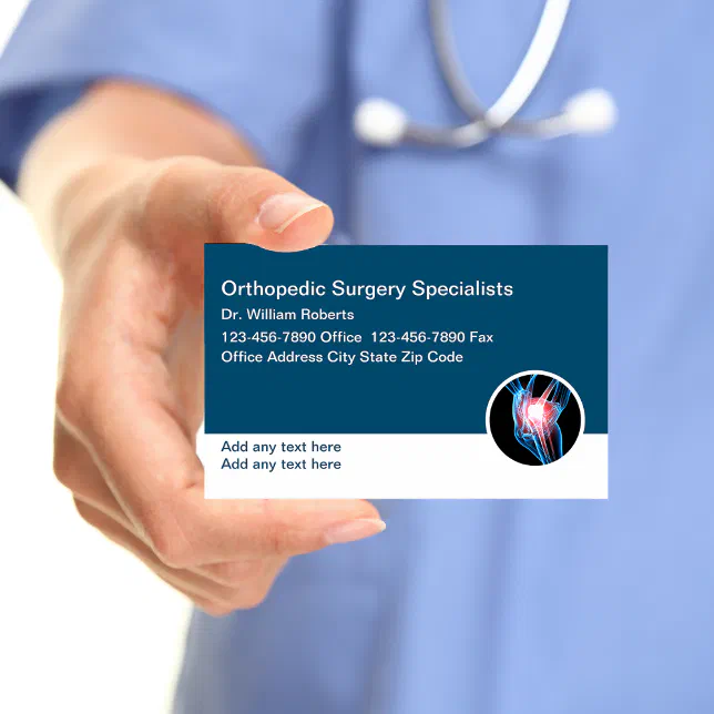 Orthopedic Surgeon Surgery Business Cards | Zazzle