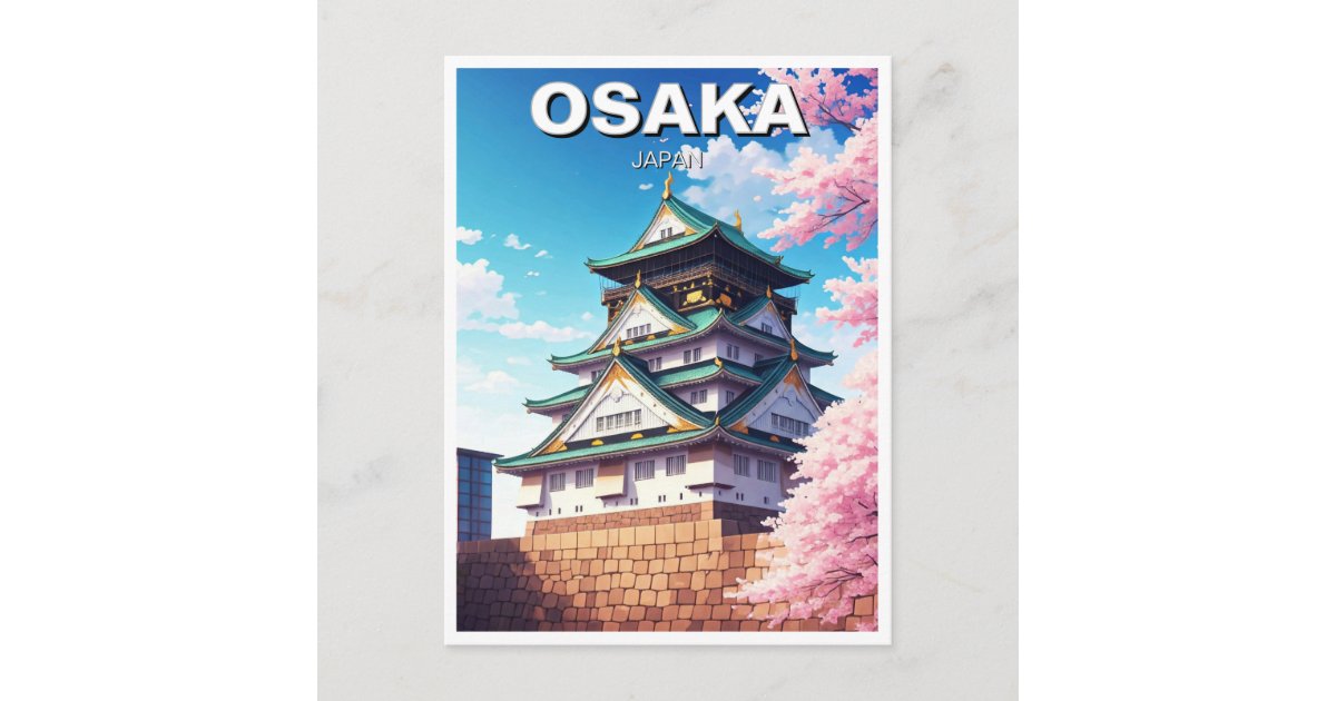 Osaka Castle Japan Travel Postcard | Zazzle