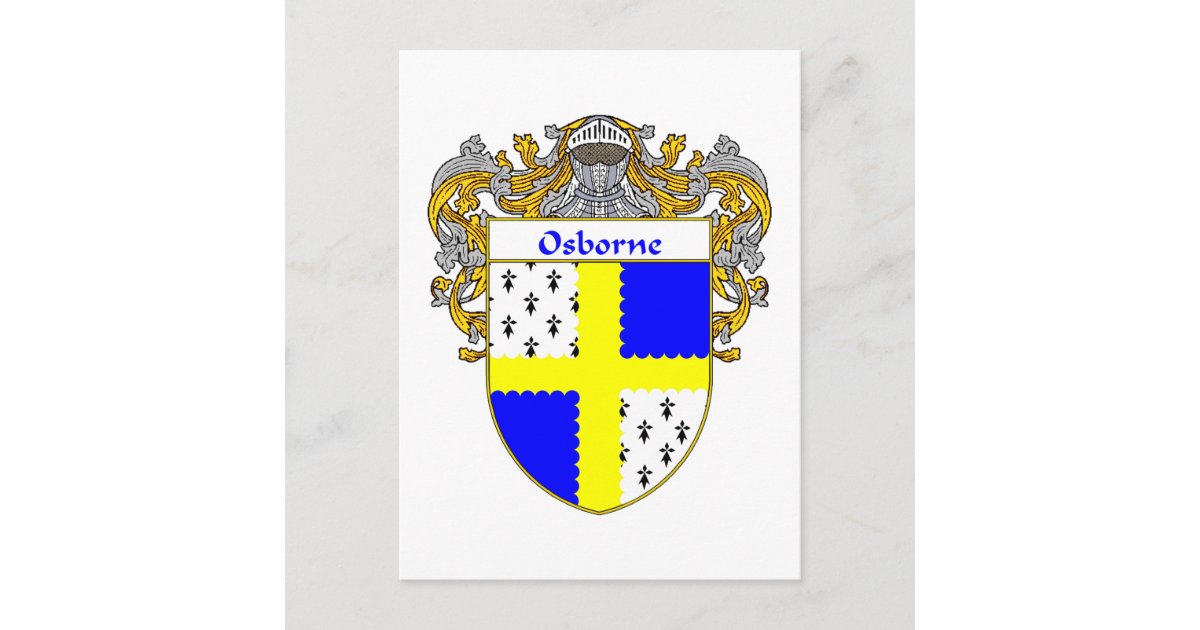 Osborne Coat of Arms (Mantled) Postcard | Zazzle