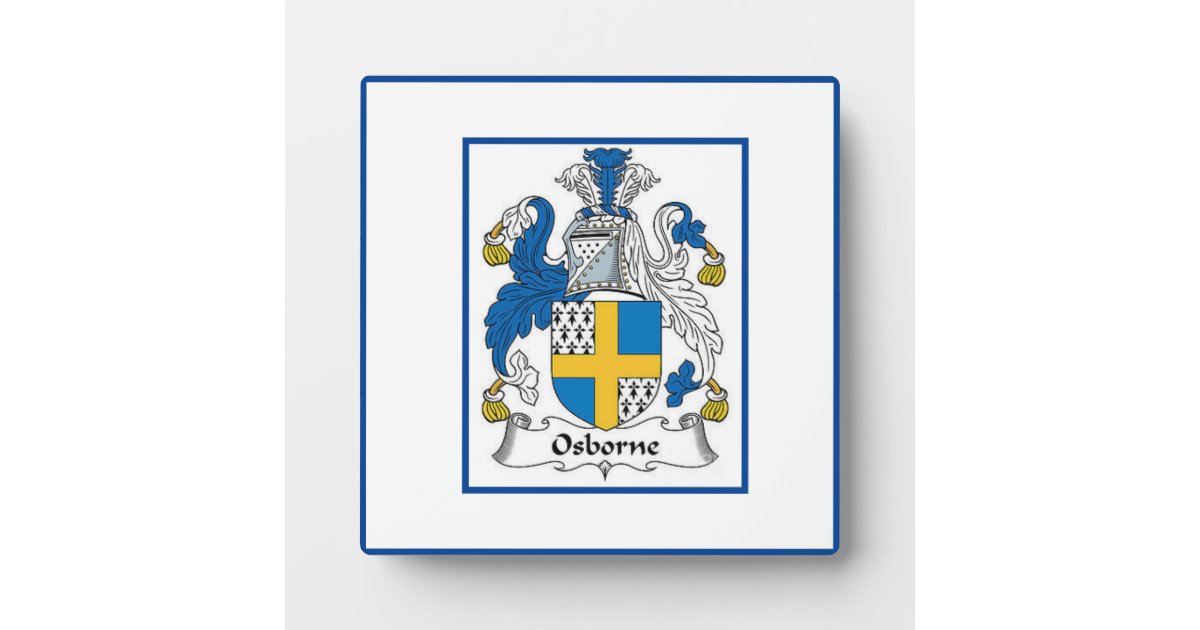 Osborne Family Crest Plaque | Zazzle