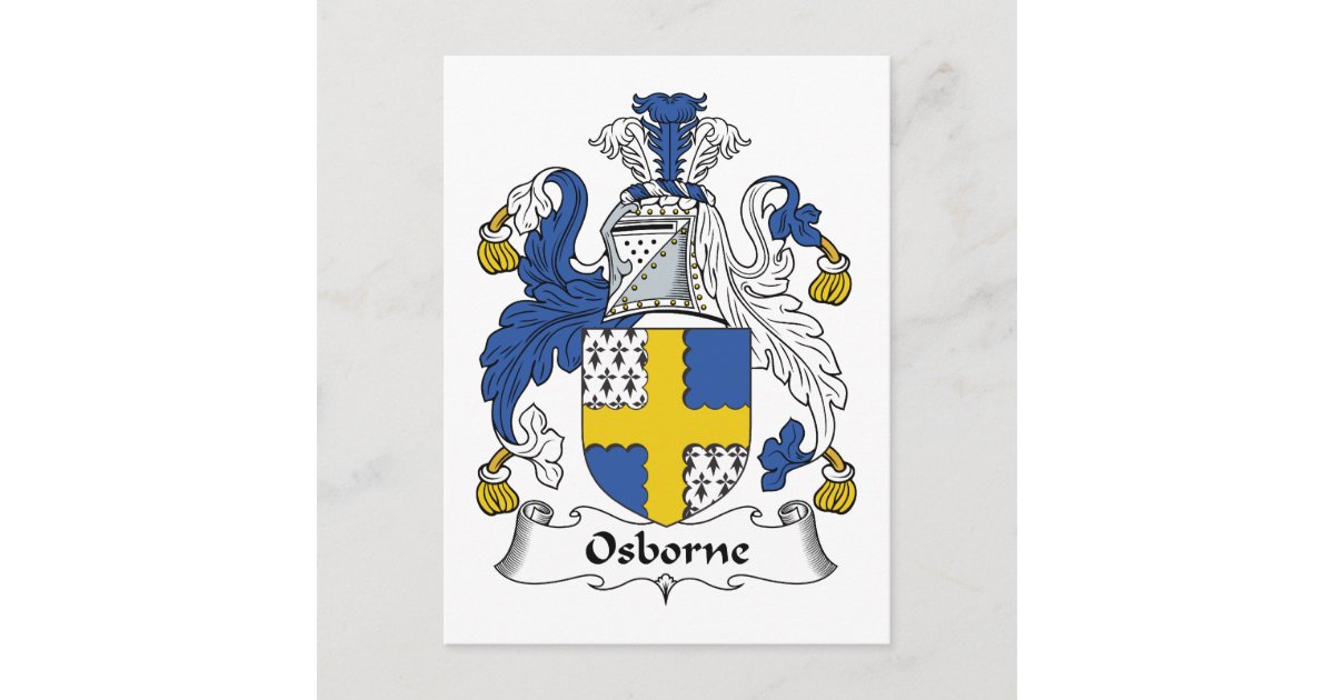 Osborne Family Crest Postcard | Zazzle