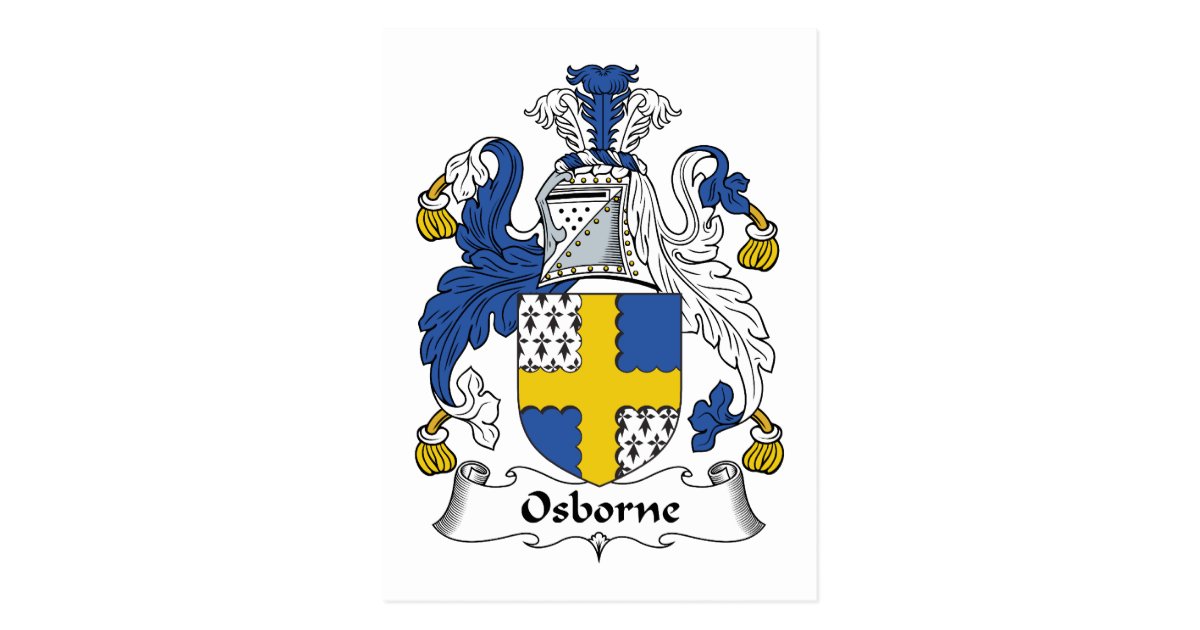 Osborne Family Crest Postcard | Zazzle.com
