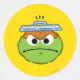 Oscar Angry Face Classic Round Sticker | Zazzle