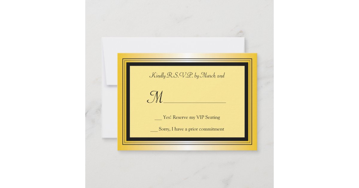Oscar Award Party RSVP Card | Zazzle