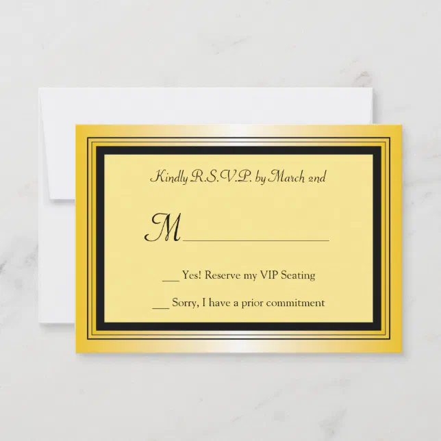 Oscar Award Party RSVP Card | Zazzle