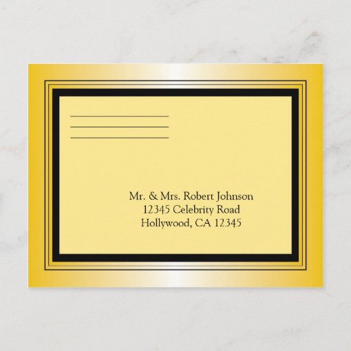 Oscar Award Party RSVP Postcard | Zazzle