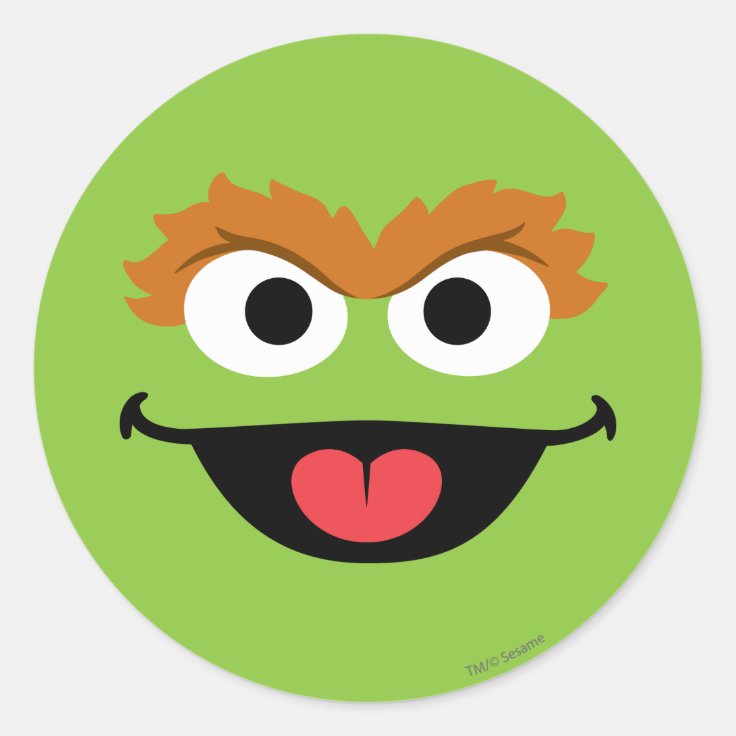 Oscar Face Art Classic Round Sticker | Zazzle