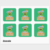 Oscar the Grouch Classic Style Square Sticker | Zazzle
