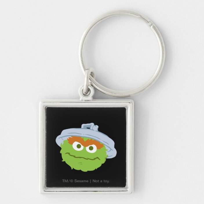 Oscar the Grouch Face Keychain | Zazzle.com