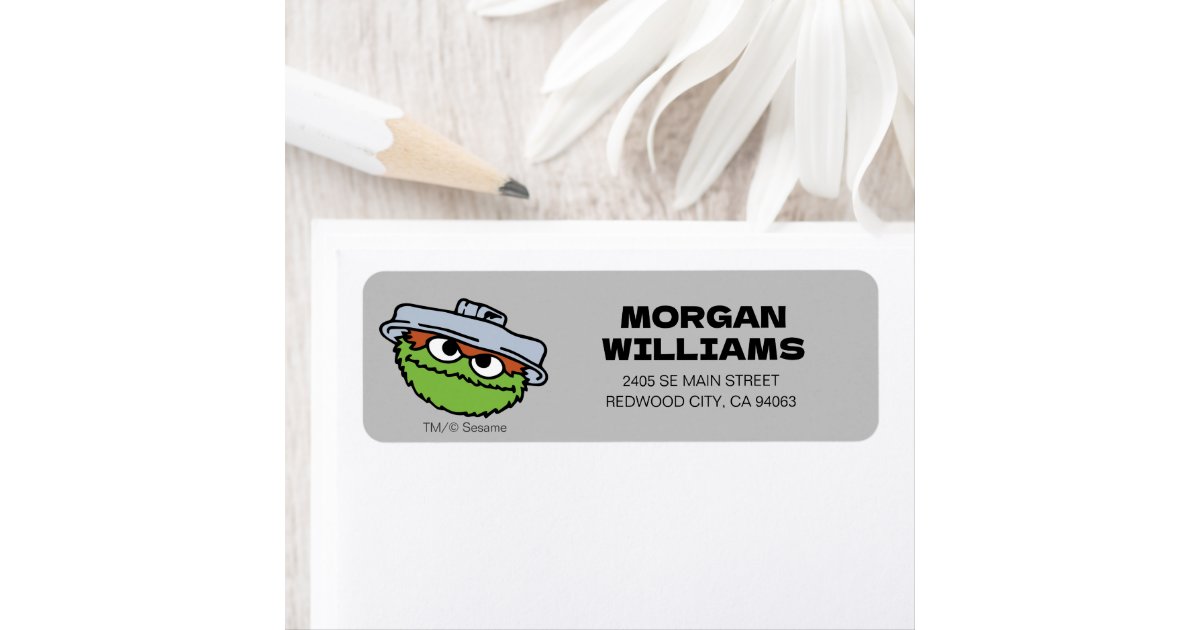 Oscar the Grouch | I Feel Grouchy Today! Label | Zazzle