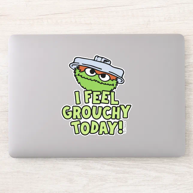 Oscar the Grouch | I Feel Grouchy Today! Sticker | Zazzle