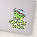Oscar the Grouch | I Feel Grouchy Today! Sticker | Zazzle