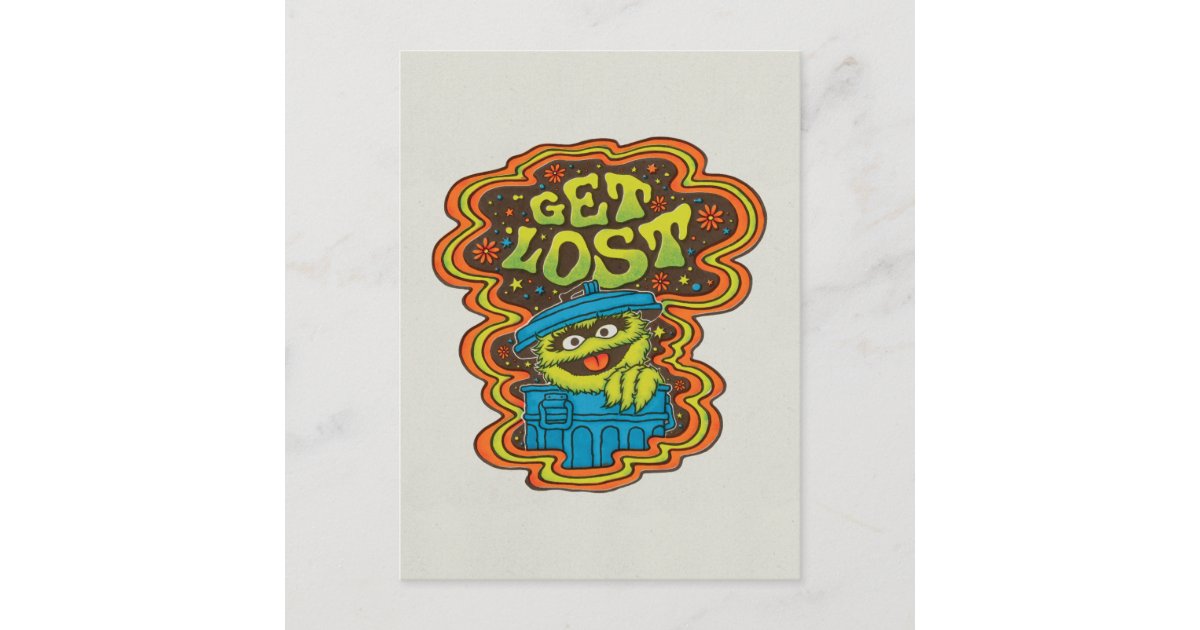 Oscar the Grouch | Psychedelic Postcard | Zazzle