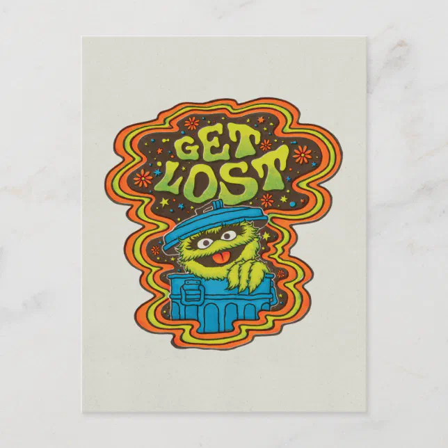 Oscar the Grouch | Psychedelic Postcard | Zazzle