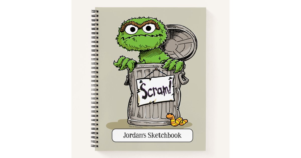 Oscar the Grouch Scram Drawing Notebook | Zazzle