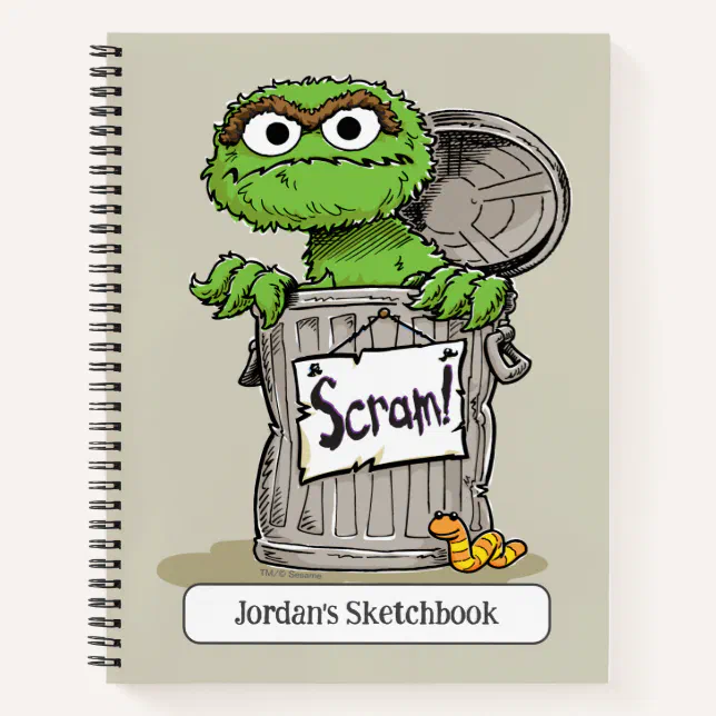 Oscar the Grouch Scram Drawing Notebook | Zazzle