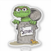 Oscar the Grouch Scram Sticker | Zazzle