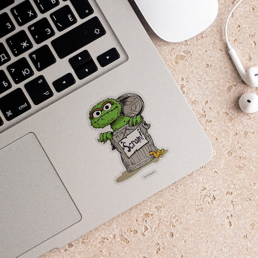 Oscar the Grouch Scram Sticker | Zazzle