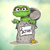 Oscar the Grouch Scram Window Cling | Zazzle