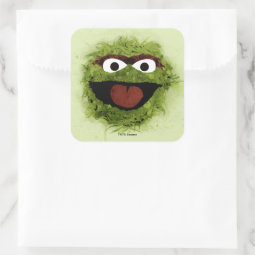 Oscar the Grouch | Watercolor Trend Square Sticker | Zazzle