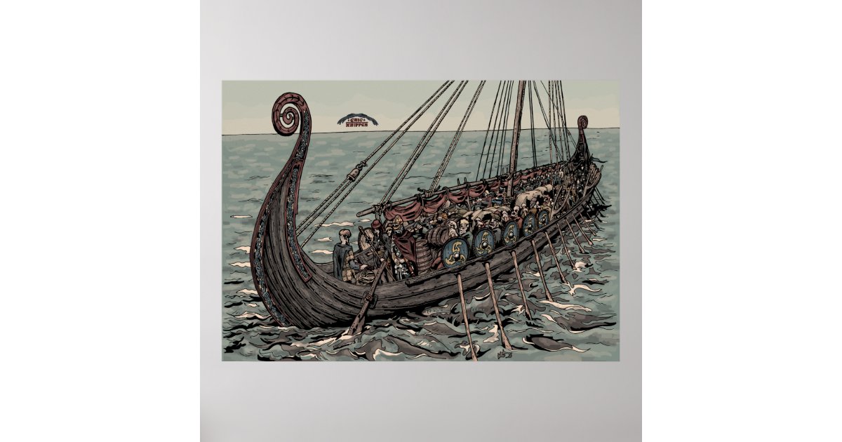 Oseberg ship poster | Zazzle