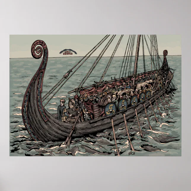 Oseberg ship poster | Zazzle