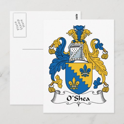 O'Shea Family Crest Postcard | Zazzle