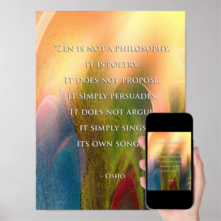 Osho Zen quote poster/print Poster | Zazzle