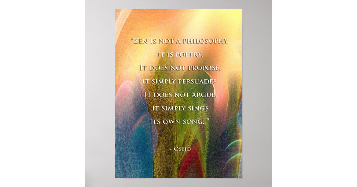 Osho Zen quote poster/print Poster | Zazzle