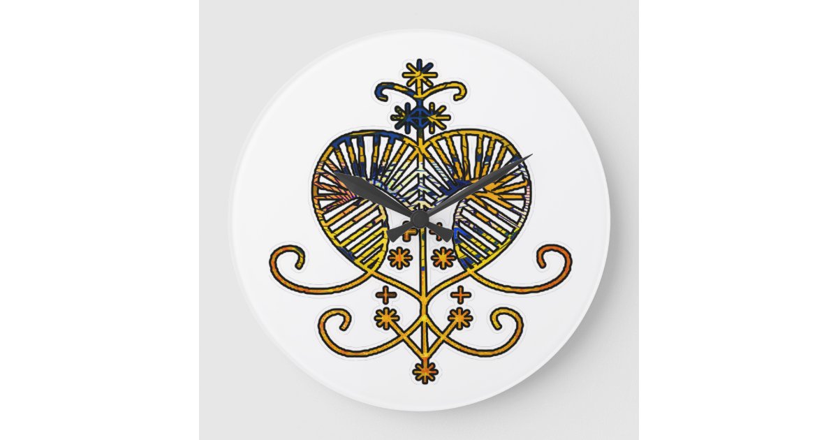 Oshun Goddess Veve Sigil Large Clock | Zazzle