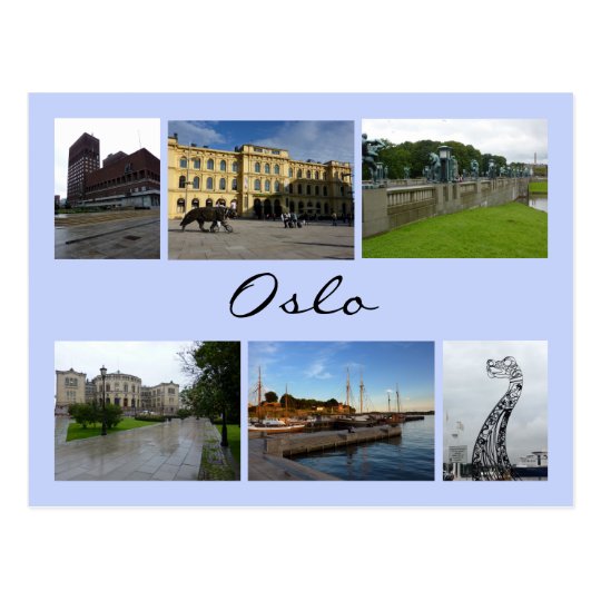Oslo Collage 2 Postcard | Zazzle.com