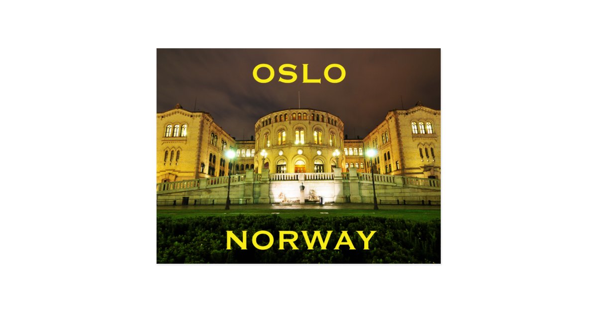 Oslo, Norway at night Postcard | Zazzle.com