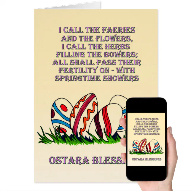 Ostara Blessings: Card | Zazzle