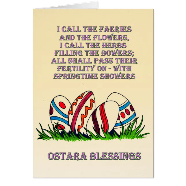 Ostara Blessings: Card | Zazzle